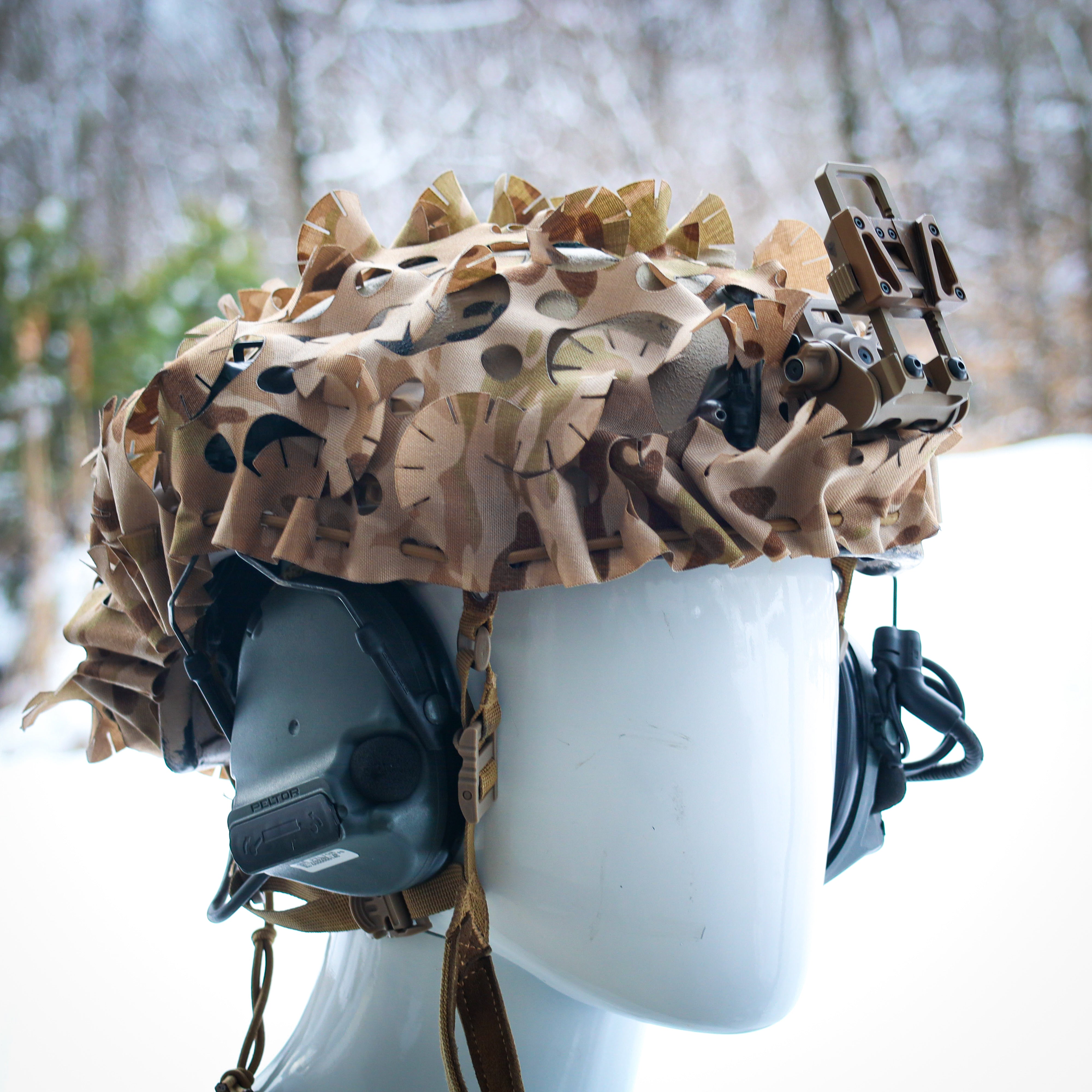 Tactical Helmet Accessories — Helmet Scrims & Covers | Bear Customs ...